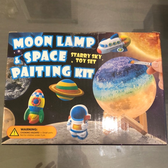 Toys | Paint Your Own Moon Lamp Kit Cool Gifts Diy 3d Space Moon Night ...